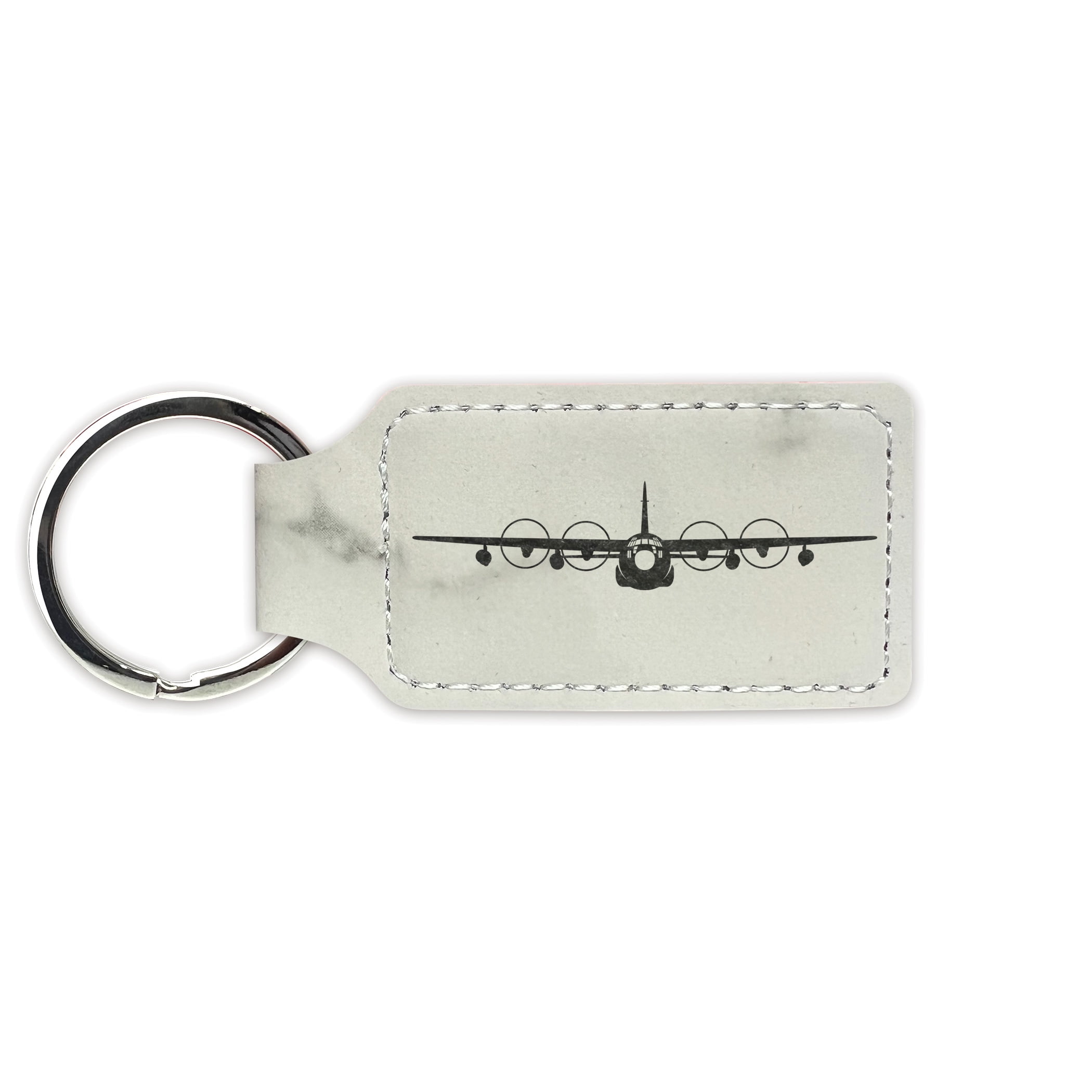 C-130H Hercules Keychain Leatherette Rectangle - Laser Engraved - Many ...