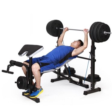 Marcy Standard Bench with 100 lb. Weight Set PM-2084 - Walmart.com