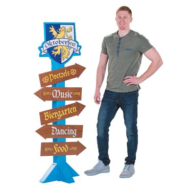 Comic Superhero Directional Sign - Party Decor - 1 Piece - Walmart.com