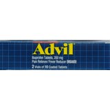 Advil (2 Vials of 10 Tablets) Pain Reliever / Fever Reducer Coated ...