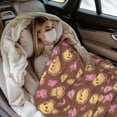 Bunny Throw Blanket, Aesthetic Floral Bunny Bed Decor, Soft Flannel ...