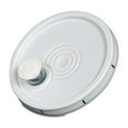 5 Gallon Buckets and Easy Pour Spout Lids White Food Grade 3 Pack Combo ...