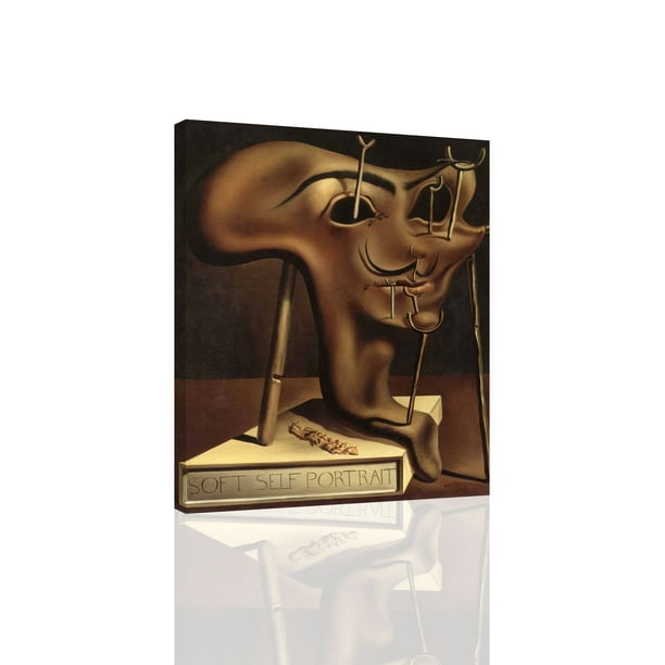 Salvador Dali Soft Self-Portrait With Grilled Bacon - Canvas OR Print ...