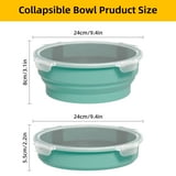 Sentryse Collapsible Batter Bowl, Silicone Mixing Bowl with Lid, 95 Oz ...
