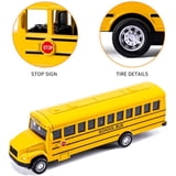 2 Pack 5.5'' Press & Go School Bus, Diecast Toy Vehicles, Bright Yellow ...