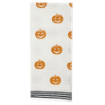 Kane Halloween Kitchen Towel Set, Orange Black Waffle Style Cotton, 16 ...