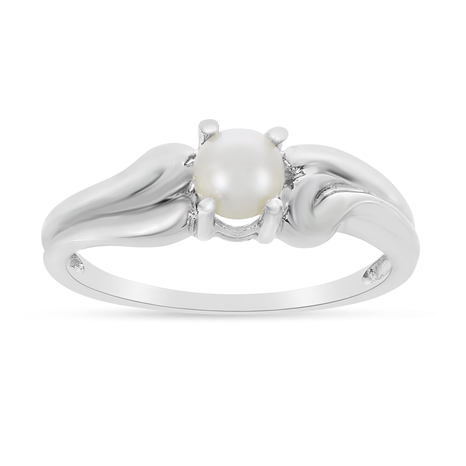 14k White Gold Freshwater Cultured Pearl Ring - Walmart.com
