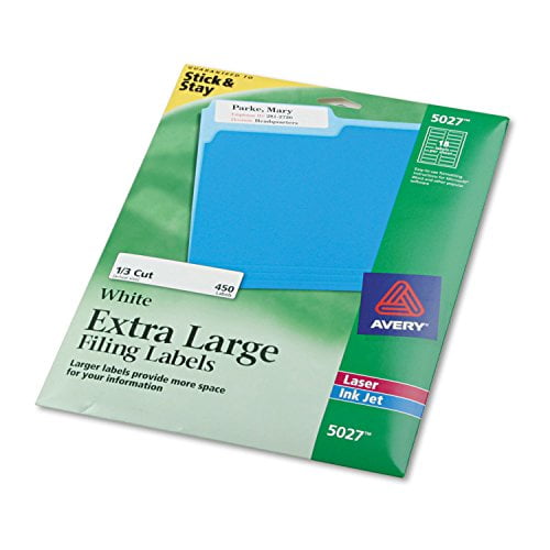 AVE5027 - Avery Extra-Large 1/3-Cut File Folder Labels - Walmart.ca