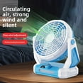 LETOUR Silent Desktop Fan Light with Night Light, 90° Adjustable, 3 ...