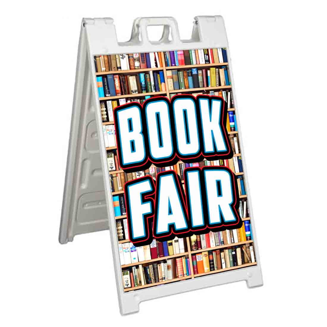 Book Fair (24" X 36") Standard A-Frame Signicade, Includes Decal ...