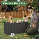 Bifanuo 75 Gallon Deck Box Lockable Resin Outdoor Storage Box ...