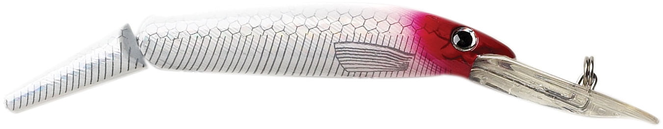 P-Line Predator Minnow Universal Hard Fishing Bait, Red/Pearl/White, 5 ...