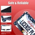 Avdolw Patriotic Aluminum License Plate Frame with US Flag and Eagle ...