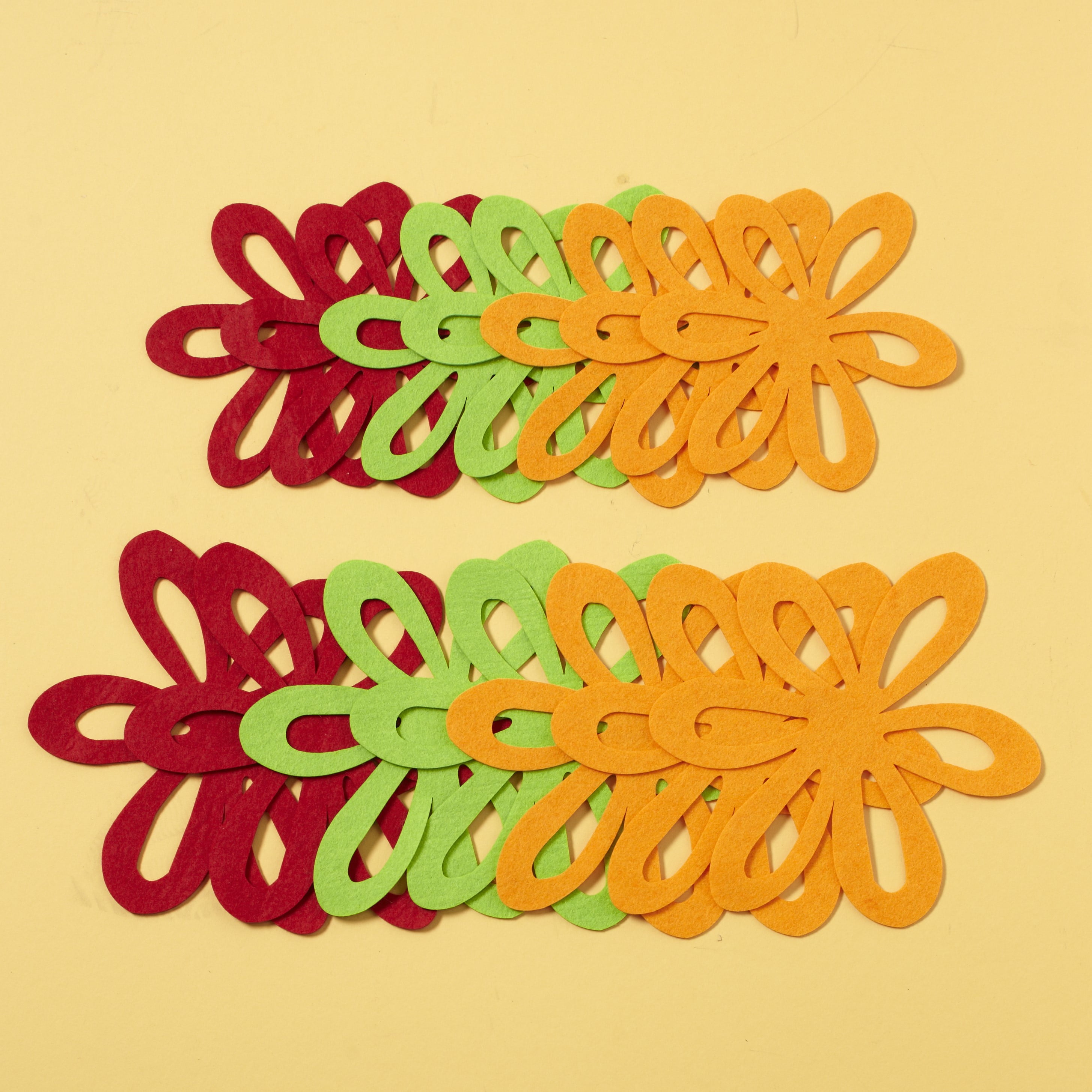 Flower Shaped Felt Pan and Kitchenware Separators - Kitchen Linen Set ...