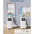 8000 BTU Portable Air Conditioner, 3-in-1 Cooling/Dehumidifier/Fan with ...