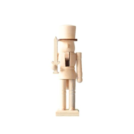 Painted wooden white blank lotus nutcracker painted DIY kindergarten ...