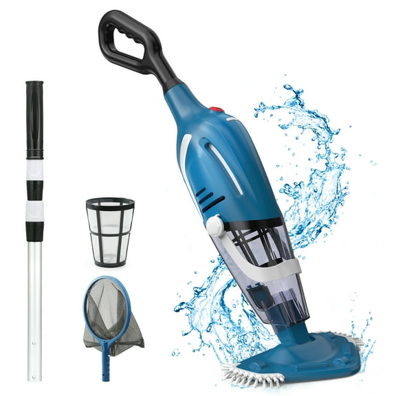Syvio Handheld Pool Vacuum, Cordless Pool Vacuum with 13.4-Inch Wide ...