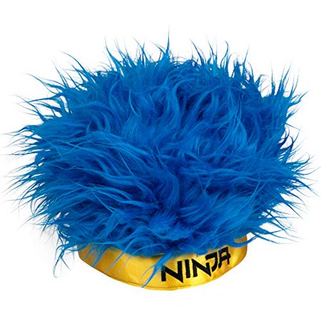 Wicked Cool Toys Ninja Streamer Headwear - Blue Hair Wig Hat with ...
