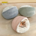 Autumn Winter Warm Solid Fleece Bed Mat Soft Lint Sleep Bed Nest Round ...