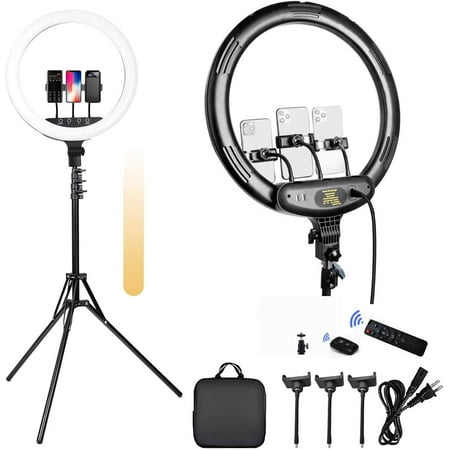 18" Inch Remote Ring Light with Tripod Stand,Theco 2021 Big Color ...