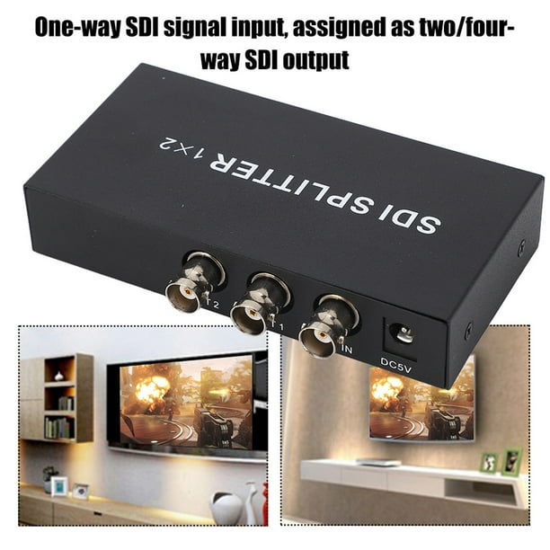 Energy-saving Metal SDI Distribution, US Plug Black SDI 1x2 Splitter ...