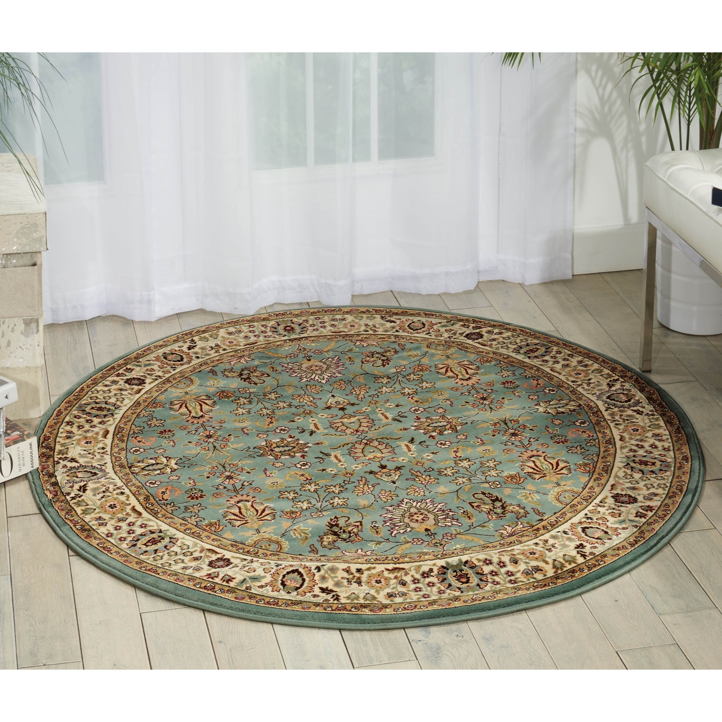 Kathy Ireland Antiquities "Royal Countryside" Slate Blue Area Rug by ...