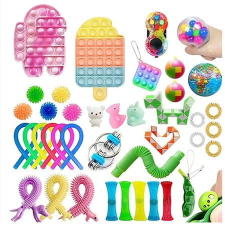 Tik Tok 30Pcs Sensory Fidget S Pack Push Bubble Pop Stress Anxiety ...