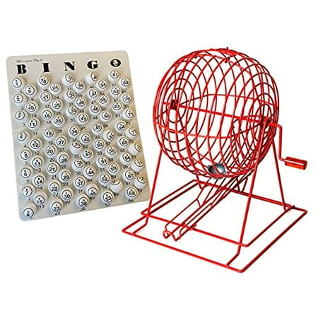 Professional Bingo Game Set with Extra Large Bingo Cage (19? High ...
