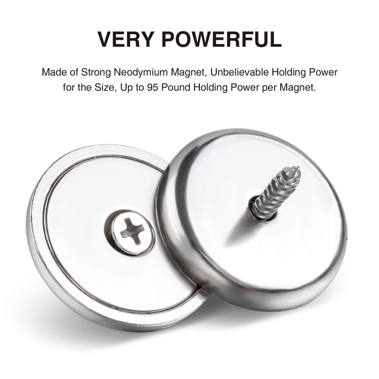 Tiny Magnets Heavy Duty Neodymium With Screws - 0.63x0.2 Round Base ...