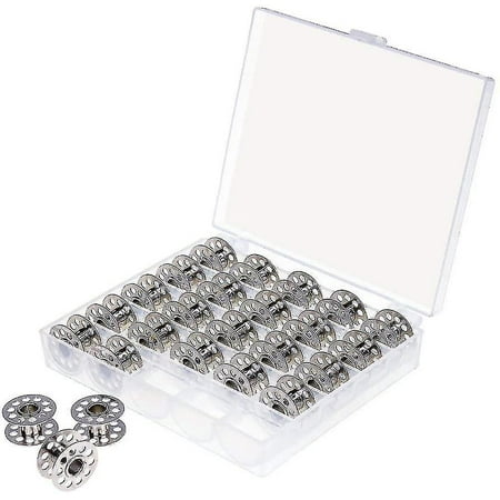 HEFEI,25 Piece Stainless Steel Grid Wire Spool Set Clear Plastic Sewing ...