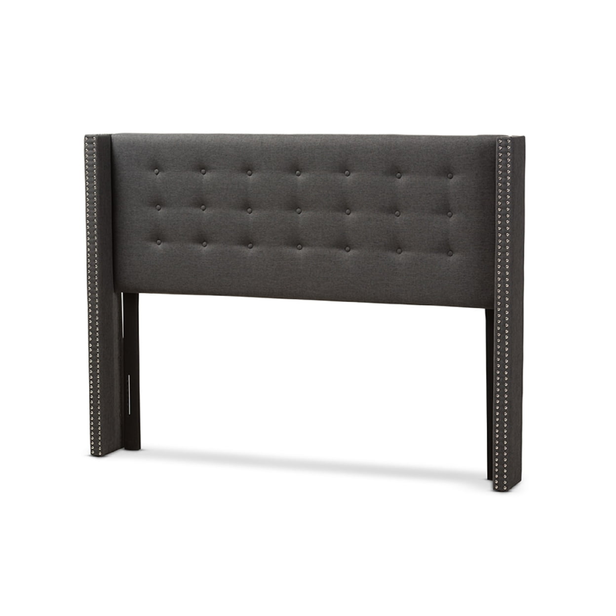 Baxton Studio Ginaro Modern And Contemporary Dark Grey Fabric Button ...