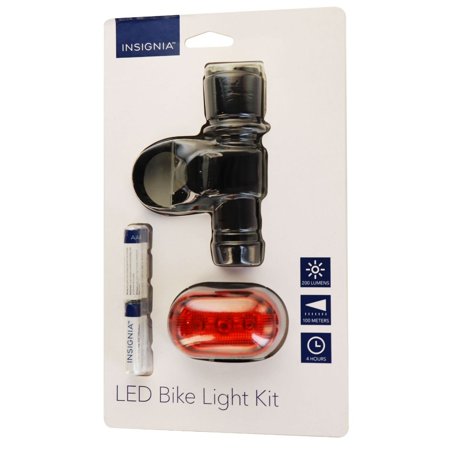 Insignia 200 Lumen LED Bike Light Kit with Front Light / Tail Light ...