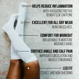 Skineez Hydrating Compression Socks 10-20mmHg, size S/M, White ...