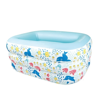 Paddling Pool Rectangular Swim Pools For Home Indoor Outdoor Pvc 110 ...