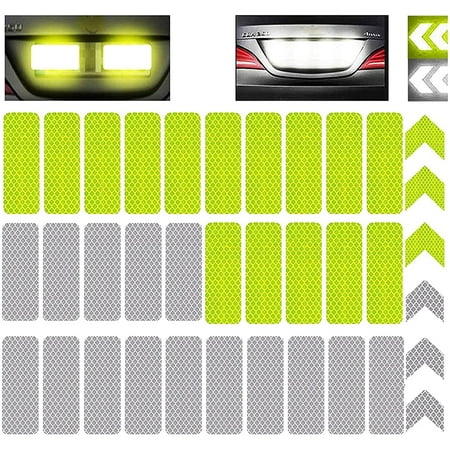 36Pcs Reflective Decals Reflective Stickers Safety Warning Sticker ...