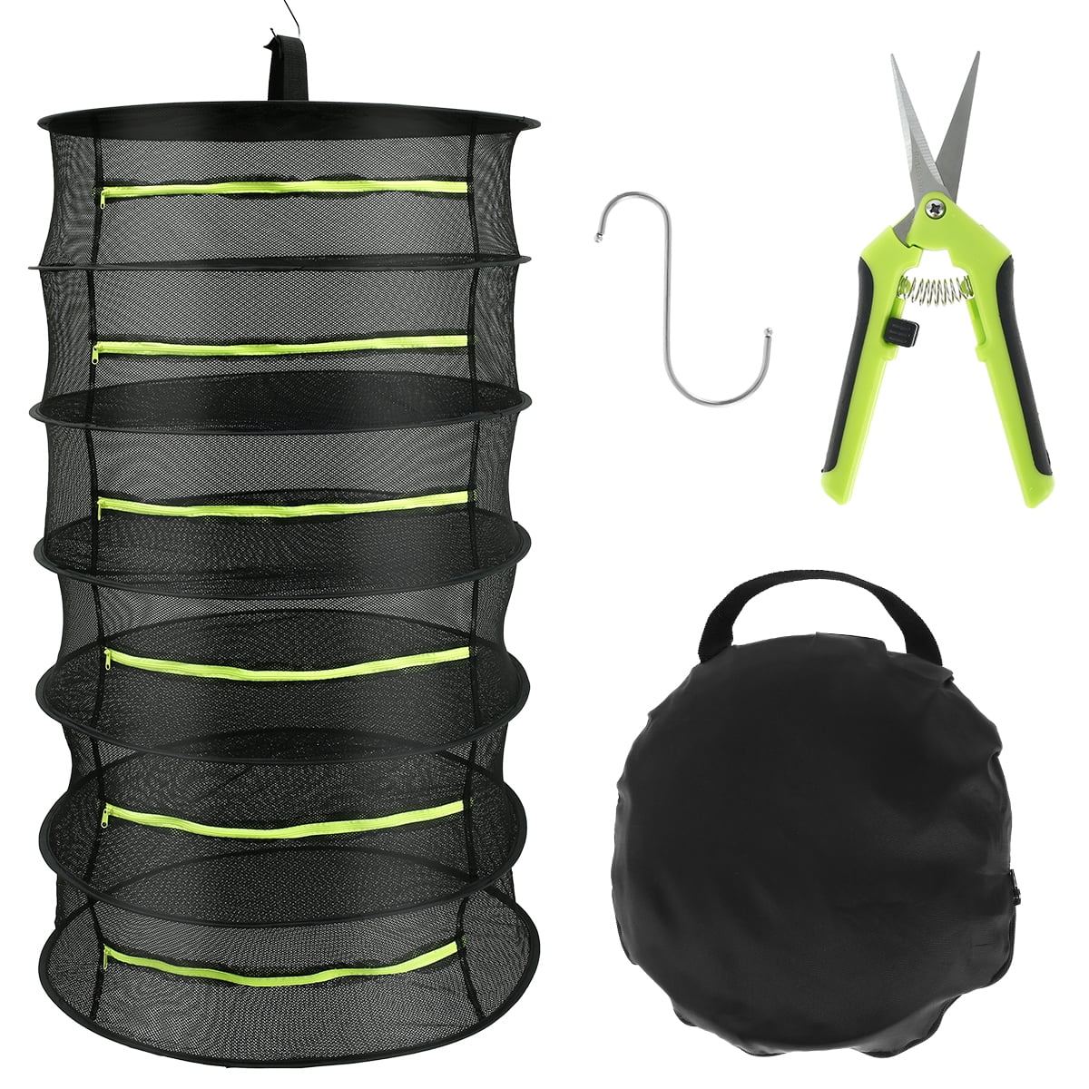 Buy Willstar Herb Drying Rack Net 6 Layer 2ft Black Mesh Hanging Plant ...