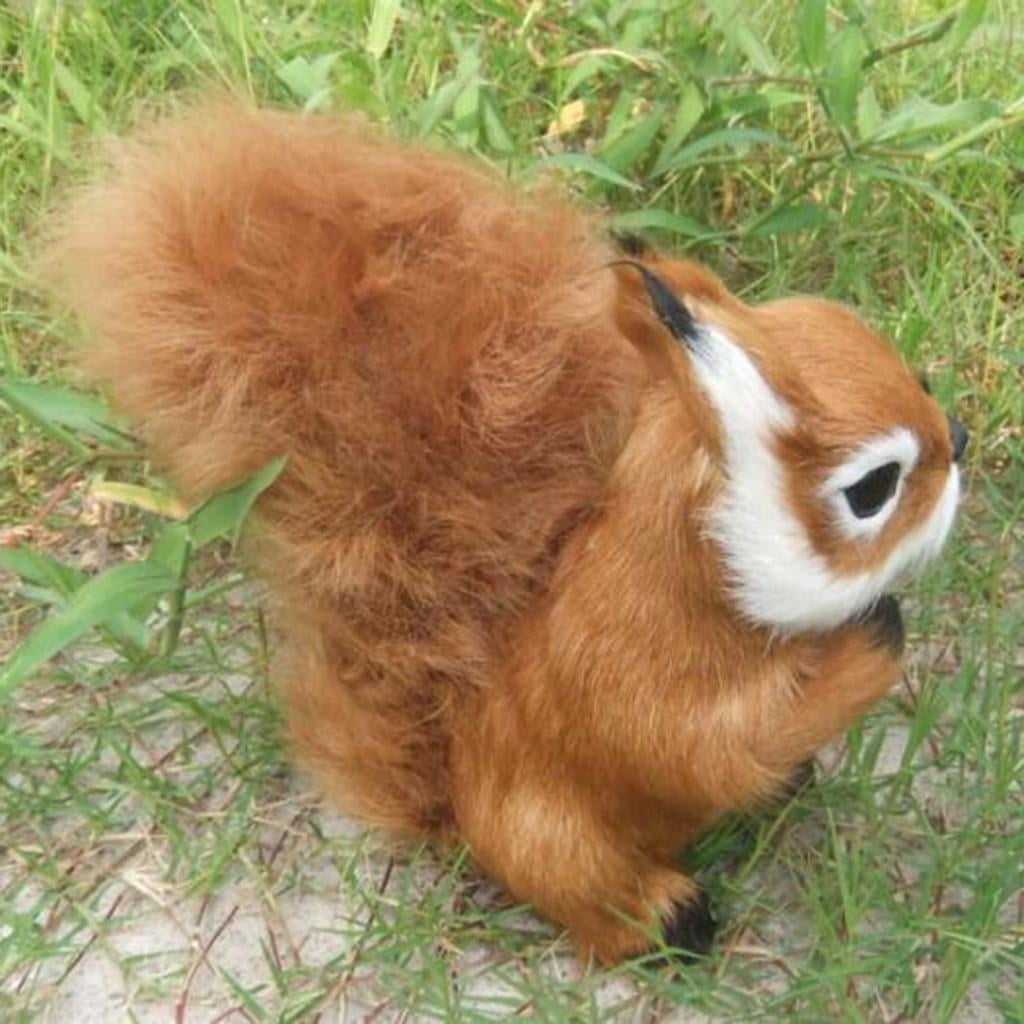 Artificial Simulation Squirrels Soft Toy Lifelike Home Desktop Yellow ...