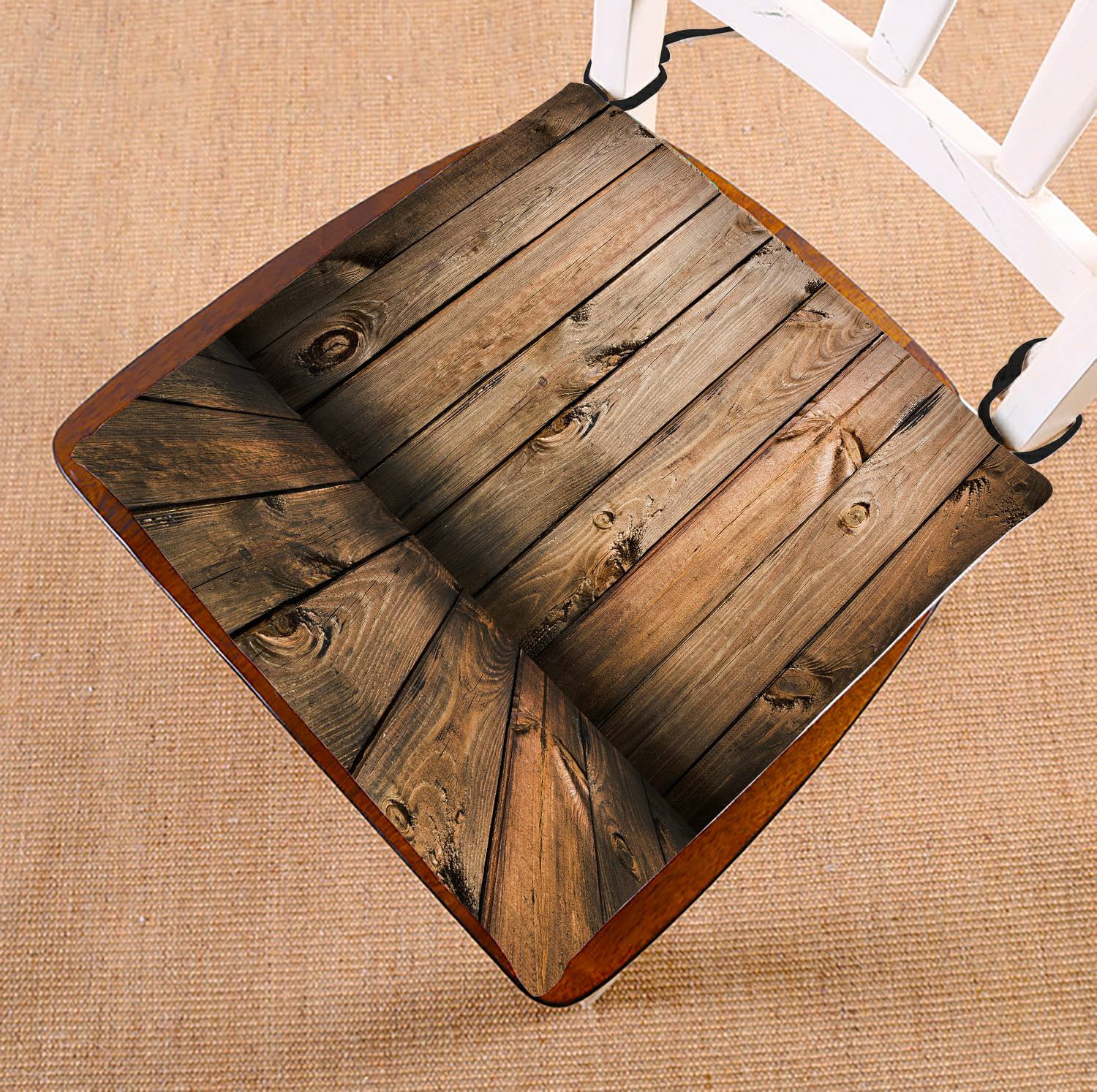 ECZJNT wood texture old panels seat pad chair pads seat cushion 16x16 ...