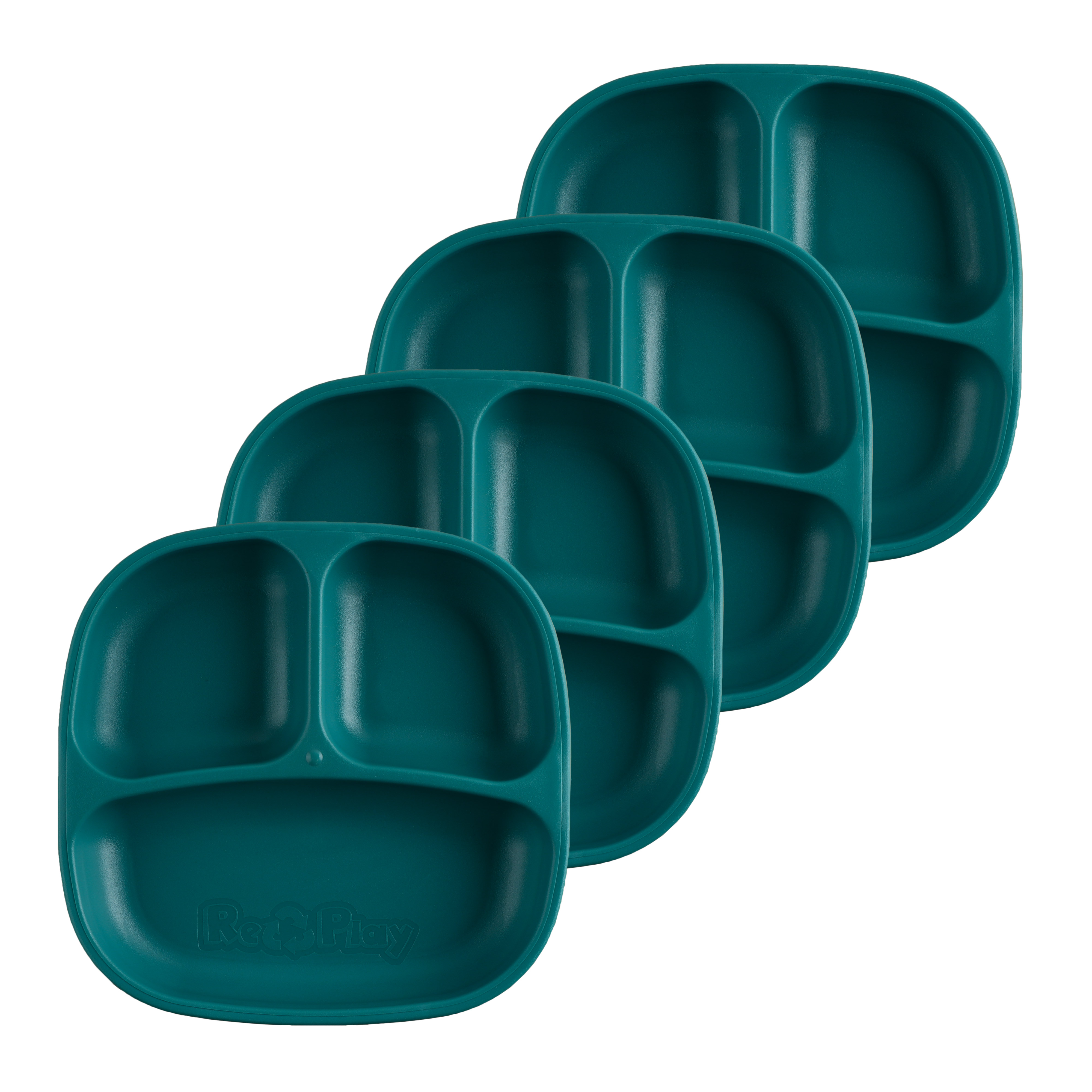 RE-PLAY 4pk Divided Plates | Made in USA | Made from Recycled Milk Jugs ...