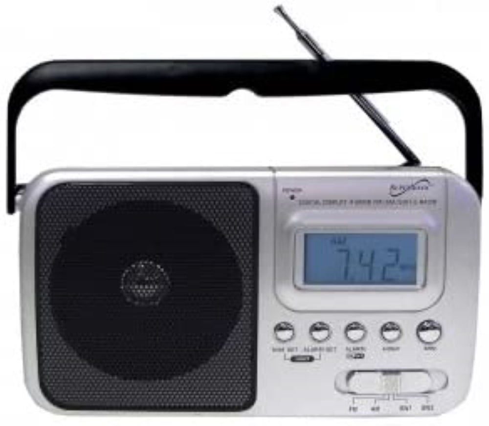 Supersonic SC-1091 Handheld Digital AM/FM Radio with Display, SW1, SW2 ...