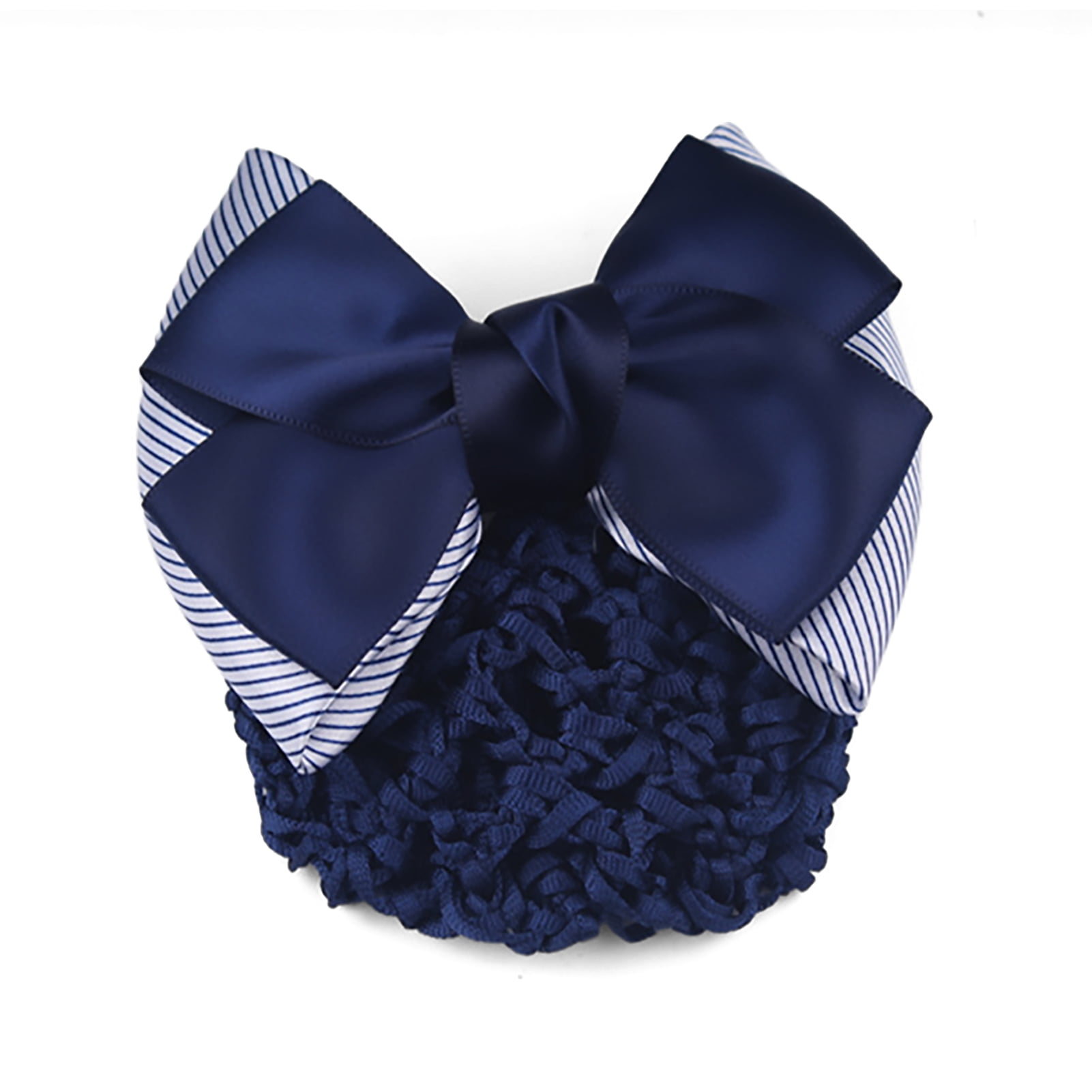 Mightlink Hair Snood Net Bun Cover Knit Hairnet Bow Bowknot Decor ...