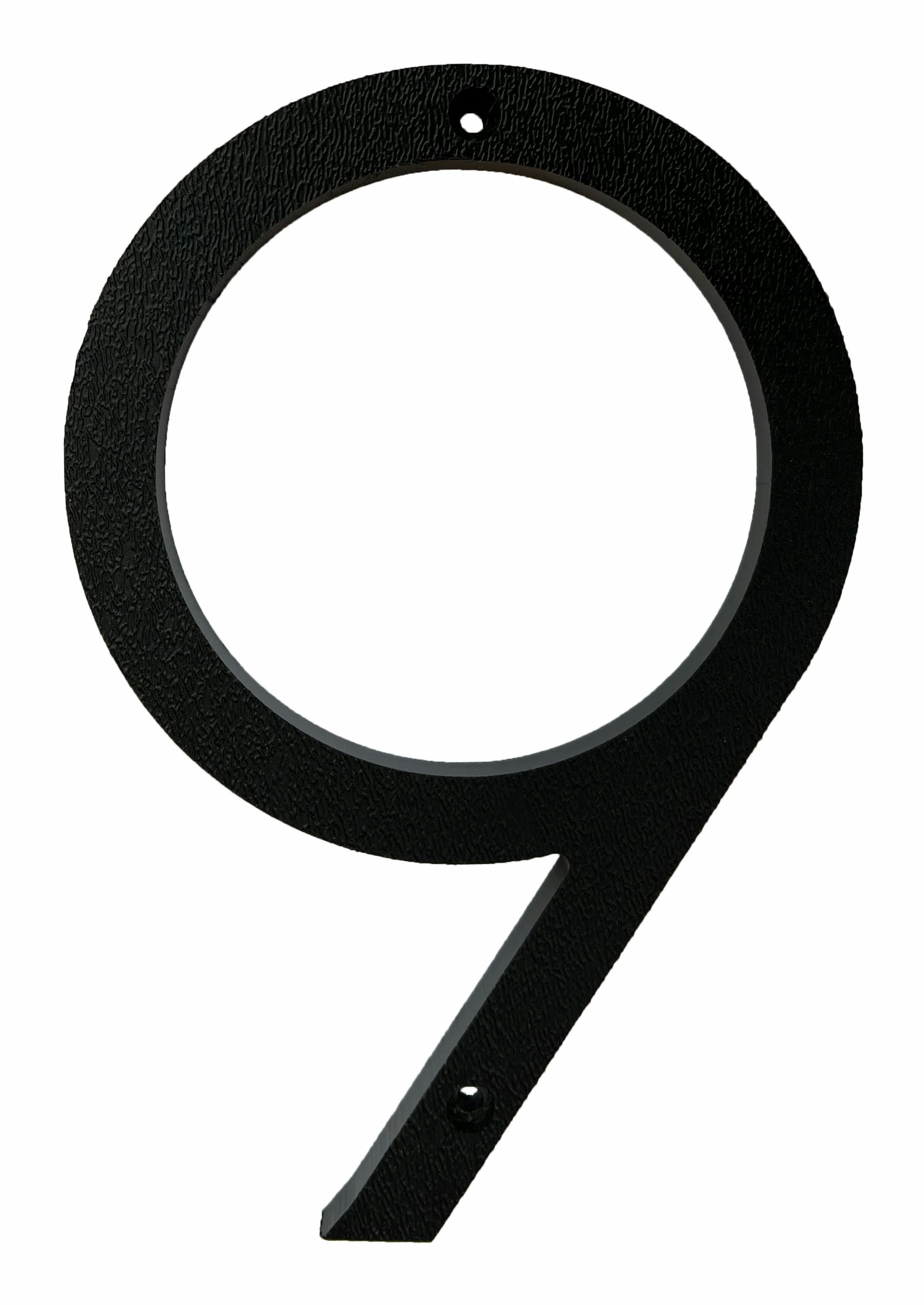 Pearl Sign Co. Black 8" Floating House Number 9, Clean Modern Style ...