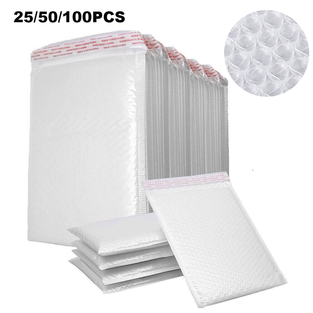 25/50/100 Poly Bubble Mailers Padded Envelope Shipping Bags Seal Any ...