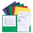 100-Pack Two-Pocket Pronged Letter-Size Folders with Three-Hole ...