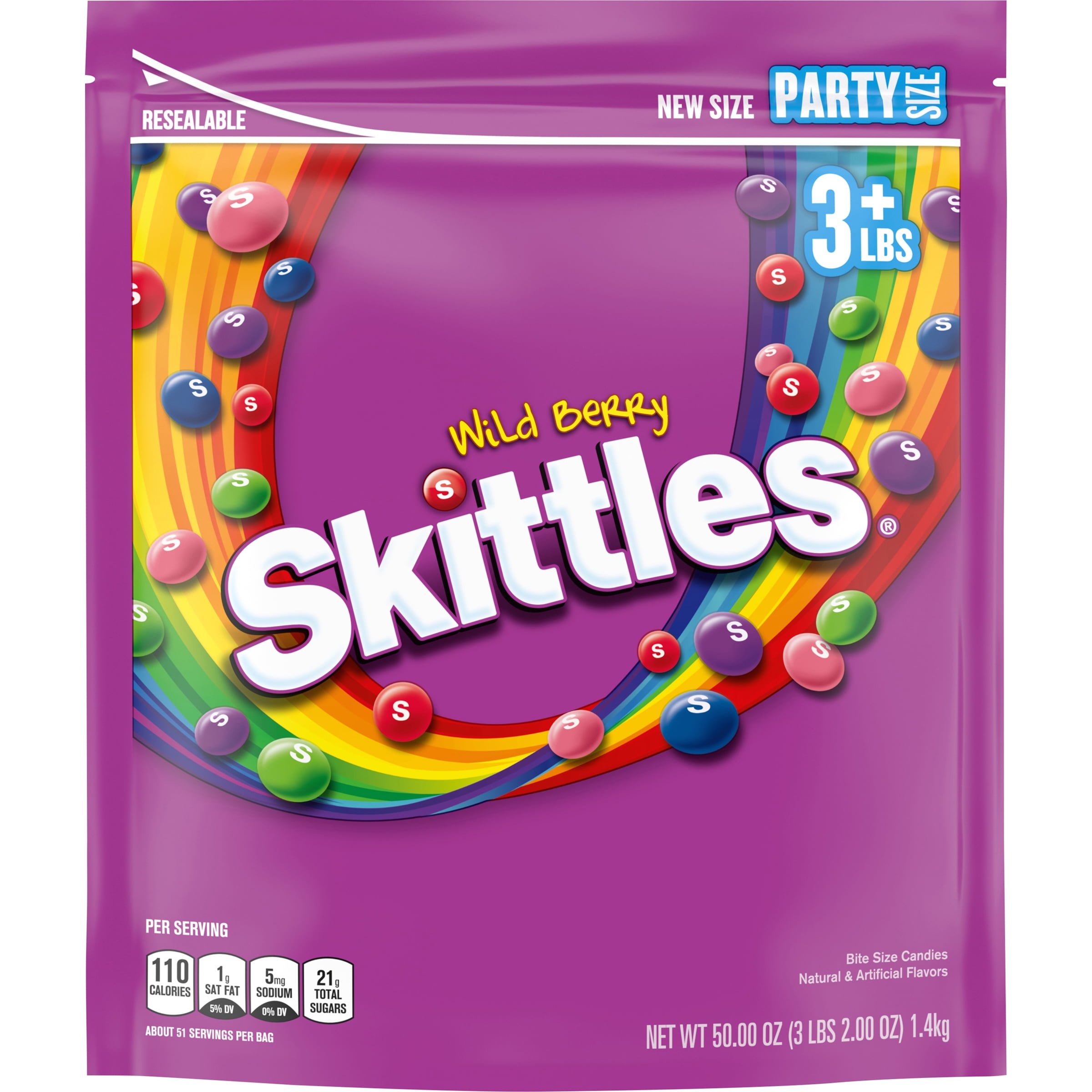 SKITTLES Wild Berry Party Size Candy 50 Ounce Resealable Bag Walmart skittles-wild-berry-party-size-candy-50-ounce-resealable-bag-walmart