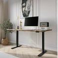 UMBZÖ Height Adjustable, Modern Walnut Standing Desk, Solid Wood with ...
