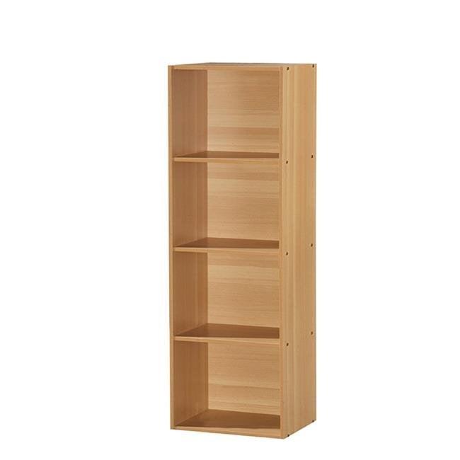 Four Shelf Bookcase - Beech - Walmart.com
