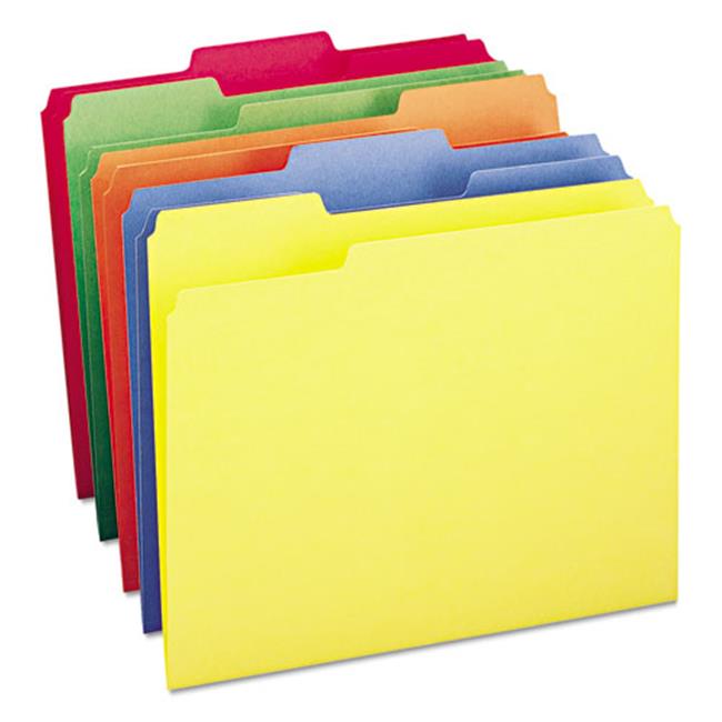 Smead Manufacturing 11943 File Folders 0.3 Cut Top Tab, Bright Assorted ...