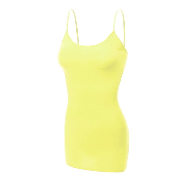 Essential Basic Women's Basic Casual Long Camisole Cami Top Regular ...