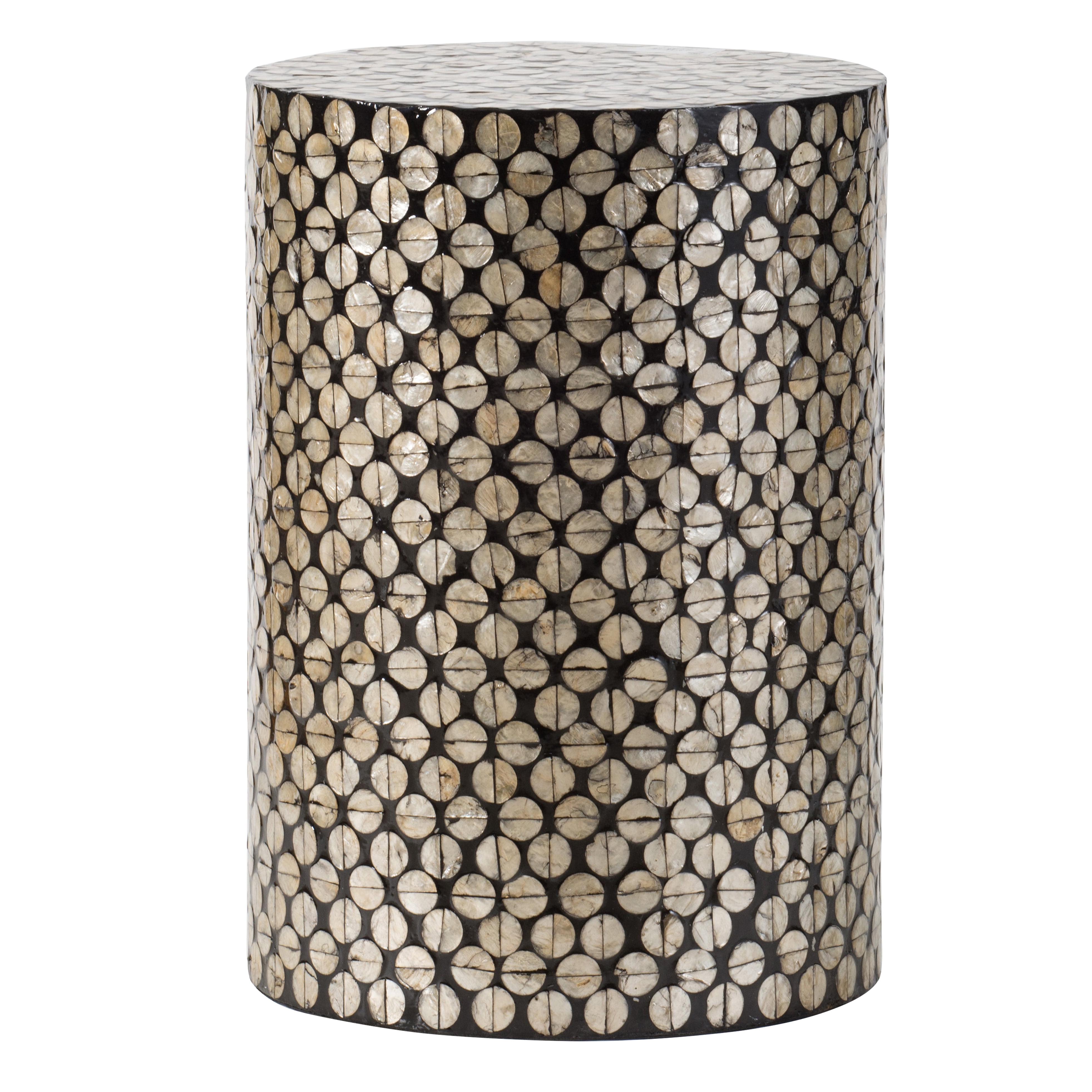 20" Capiz Stool - Black - Walmart.com